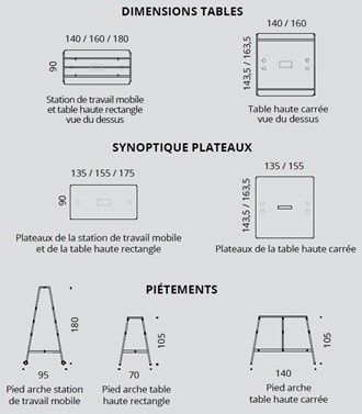 SALTO TABLE HAUTE MOBILE | Fabrication Française | lebureaufrancais.com